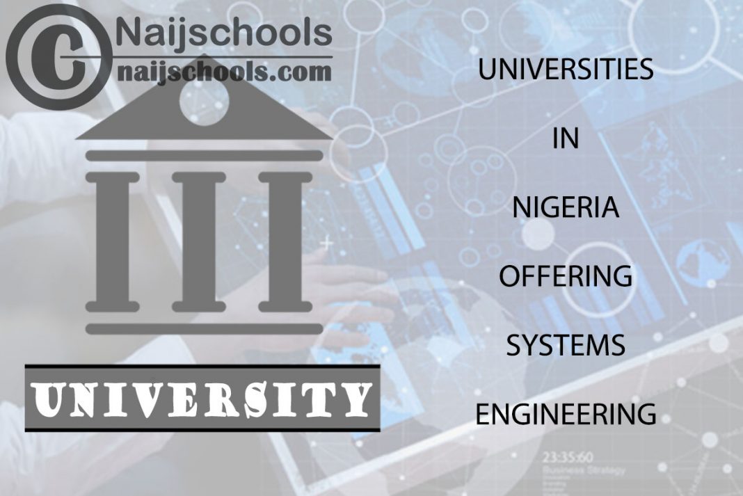 List of Universities in Nigeria Offering Systems Engineering - NAIJSCHOOLS