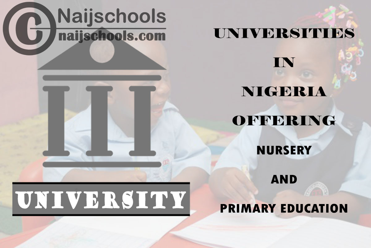Universities in Nigeria Offering Nursery and Primary Education ...